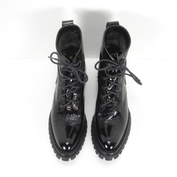 From | Shoes | From Made In Italy Black Patent Leather Booties 37 ...